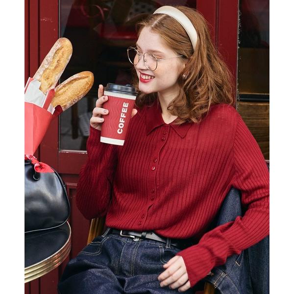 ZOZO問い合わせ番号:96991661ショップ:BONLECILL，ボンルシールブランド:BONLECILL，ボンルシール商品名:【マシンウォッシャブル】シアーテレコポロニット多ボタンカーディガンカテゴリ:トップス>カーディガン/ボ...