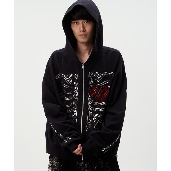 ZOZO問い合わせ番号:96992977ショップ:ANLIO，アンリオブランド:DISCOVERED，ディスカバード商品名:HOTFIX BONE＆HEART PARKAカテゴリ:トップス>パーカーブランド品番:DC-SS26-CU-...