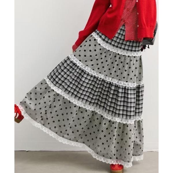 『セール実施中』ZOZO問い合わせ番号:96993166ショップ:DIAVEL，ディアベルブランド:DIAVEL，ディアベル，LADY LIKE，レディライク，SHEENA，シーナ商品名:【3色展開】レースフリルギンガムスカート/25秋冬新...