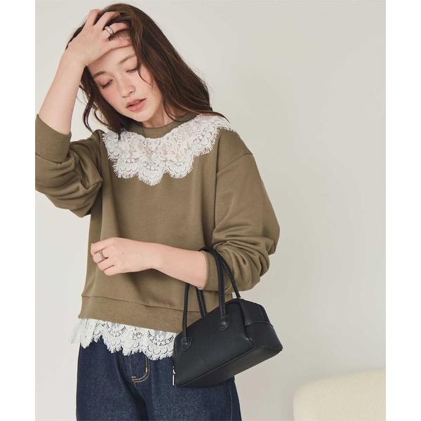 ZOZO問い合わせ番号:96993229ショップ:titivate，ティティベイトブランド:titivate，ティティベイト商品名:レースドッキングデザインスウェットカテゴリ:トップス>Tシャツ/カットソーブランド品番:AGXP441...