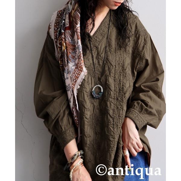 ZOZO問い合わせ番号:96993394ショップ:antiqua，アンティカブランド:antiqua，アンティカ商品名:刺繍ブラウスカテゴリ:トップス>シャツ/ブラウスブランド品番:IYA-00083素材:本体：綿100% 刺しゅう部...