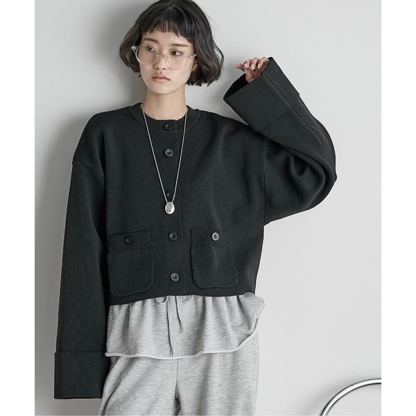 『セール実施中』ZOZO問い合わせ番号:96994489ショップ:Auntie Rosa，アンティローザブランド:THE YOn，ザヨン商品名:ゴム編みクロップドニットカーディガンカテゴリ:トップス>カーディガン/ボレロブランド品番:...