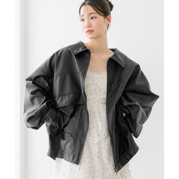 『タイムセール実施中』ZOZO問い合わせ番号:97026523ショップ:Heather，ヘザーブランド:Heather，ヘザー商品名:フェイクレザーBIGブルゾン2　588035カテゴリ:ジャケット/アウター>ブルゾンブランド品番:5...