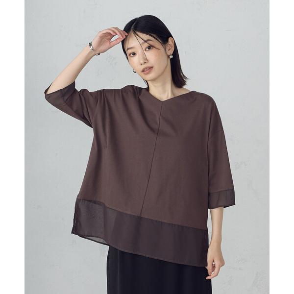 ZOZO問い合わせ番号:97027707ショップ:COMME CA ISM，コムサイズムブランド:COMME CA ISM，コムサイズム商品名:シアーコンビ カットソーカテゴリ:トップス>Tシャツ/カットソーブランド品番:12-68C...