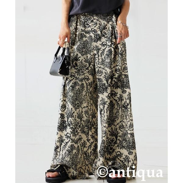 ZOZO問い合わせ番号:97027988ショップ:antiqua，アンティカブランド:antiqua，アンティカ商品名:トワルドジュイ柄 ワイドパンツカテゴリ:パンツ>その他パンツブランド品番:PO-00194素材:ポリエステル100...