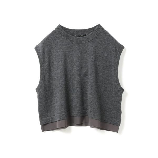 『セール実施中』ZOZO問い合わせ番号:97028360ショップ:MARcourt，マーコートブランド:mizuiroind，ミズイロインド商品名:mizuiro ind シフォンフリルヘムベストカテゴリ:トップス>ベストブランド品番...