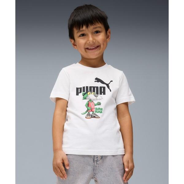 『セール実施中』ZOZO問い合わせ番号:97028447ショップ:PUMA STORE ZOZO，プーマストアゾゾブランド:PUMA，プーマ商品名:PUMA プーマ ボーイズ スーパー プーマ グラフィック 半袖 Tシャツ 104-122c...