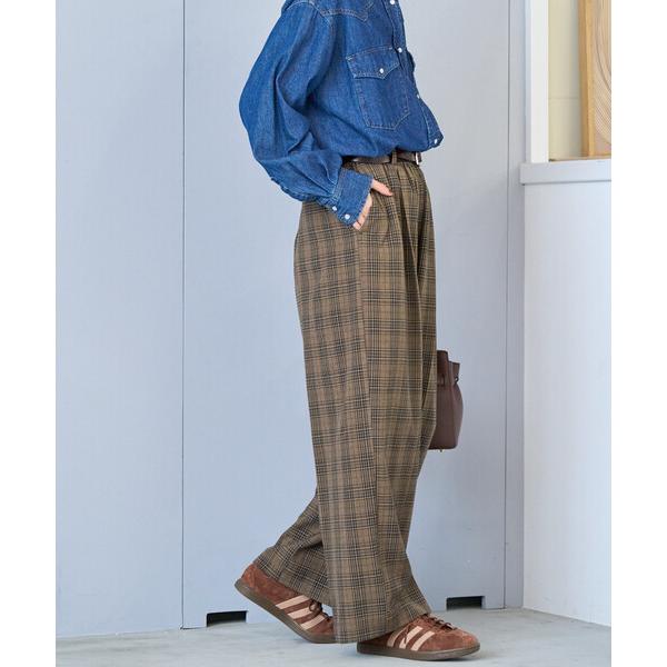 『セール実施中』ZOZO問い合わせ番号:97058812ショップ:FREAK'S STORE，フリークスストアブランド:FREAK'S STORE，フリークスストア商品名:スラックス イージーパンツ/チェックパンツ/タックワイドパンツカテゴ...