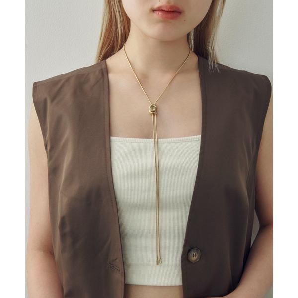 ZOZO問い合わせ番号:97059946ショップ:GOLDY，ゴールディブランド:GOLDY，ゴールディ商品名:【金属アレルギー軽減】スレンダー ループ タイイング ステンレス ネックレスカテゴリ:アクセサリー>ネックレスブランド品番...