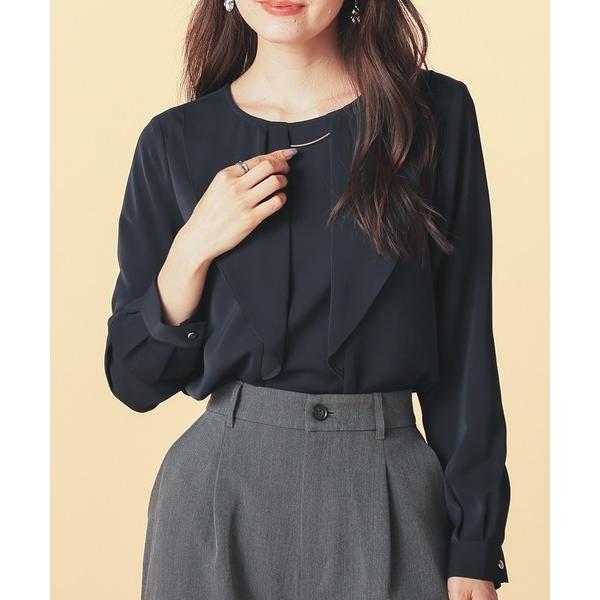 『タイムセール実施中』ZOZO問い合わせ番号:97060167ショップ:Honeys，ハニーズブランド:GLACIER lusso，グラシアルッソ商品名:アクセ付フリルブラウスカテゴリ:トップス>シャツ/ブラウスブランド品番:673-...