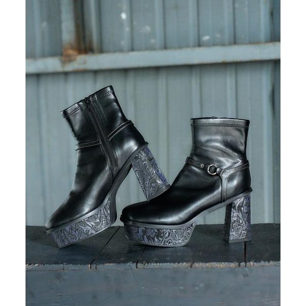 『セール実施中』ZOZO問い合わせ番号:97061053ショップ:HARE，ハレブランド:HARE，ハレ商品名:ガラソールチャンキーブーツ(HARE)カテゴリ:シューズ>ブーツブランド品番:588984素材:【ブラック09・グレー18...