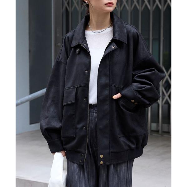 『タイムセール実施中』ZOZO問い合わせ番号:97062127ショップ:MONO-MART，モノマートブランド:MONO-MART，モノマート商品名:スムースタッチバルーンスリーブ フラップポケットオーバーサイズジップブルゾンカテゴリ:ジャ...