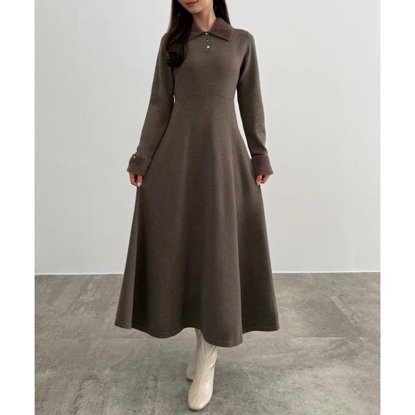 『タイムセール実施中』ZOZO問い合わせ番号:97062555ショップ:JUNOAH，ジュノアブランド:CENEA，セネア商品名:シャギーカラーフレアニットワンピースカテゴリ:ワンピース/ドレス>ワンピースブランド品番:frne070...