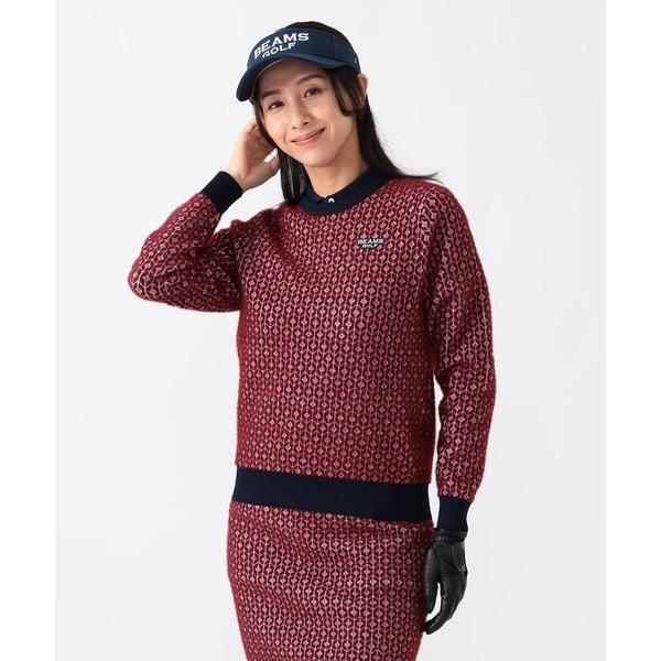 『セール実施中』ZOZO問い合わせ番号:97093455ショップ:BEAMS GOLF，ビームスゴルフブランド:BEAMS GOLF，ビームスゴルフ商品名:PURPLE LABEL / 幾何学柄 ニットプルオーバーカテゴリ:トップス>...