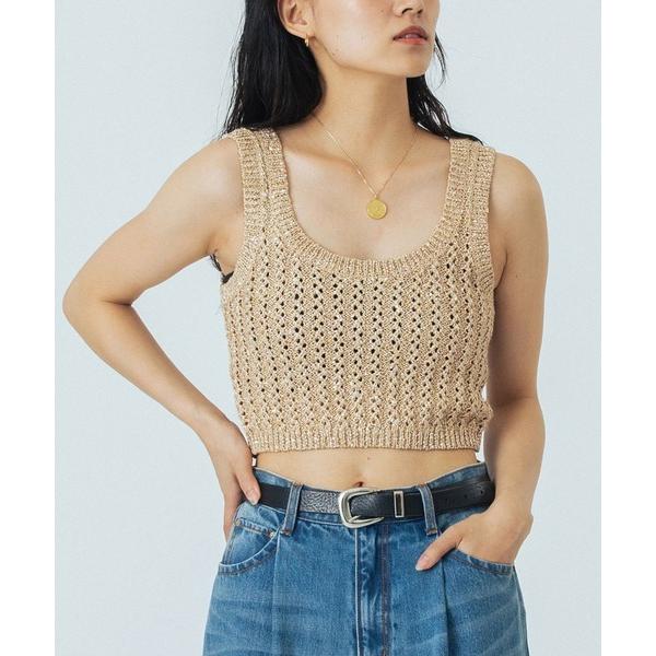 『セール実施中』ZOZO問い合わせ番号:97093770ショップ:ROSE BUD，ローズバッドブランド:ROSE BUD，ローズバッド商品名:(CREOLME)LAME KNIT BUSTIERカテゴリ:トップス>その他トップスブラ...