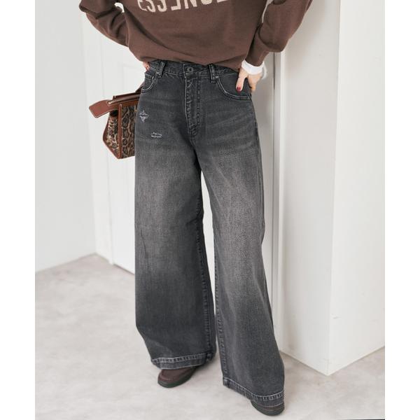 『セール実施中』ZOZO問い合わせ番号:97093814ショップ:Spick &amp; Span，スピック アンド スパンブランド:Spick &amp; Span，スピックアンドスパン商品名:5 1/2 BAGGY DENIM (Bla...