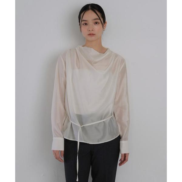 『セール実施中』ZOZO問い合わせ番号:97095887ショップ:a//m，オルムブランド:Geeong，ジーオン商品名:ベルト付き ドレープ シアーブラウス 長袖カテゴリ:トップス>シャツ/ブラウスブランド品番:GES-BE0117...
