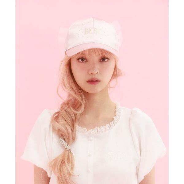 『セール実施中』ZOZO問い合わせ番号:97096319ショップ:axes femme，アクシーズファムブランド:FickleBebe，フィクルベベ商品名:ＢＥＢＥビジューリボンＣＡＰカテゴリ:帽子>キャップブランド品番:MV632X...