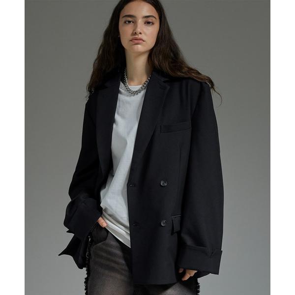 『セール実施中』ZOZO問い合わせ番号:97096332ショップ:EMMA CLOTHES，エマ クローズブランド:cussil，クシル商品名:【cussil/クシル】ルーズシルエットヘビードレープダブルブレストテーラードジャケット【セット...