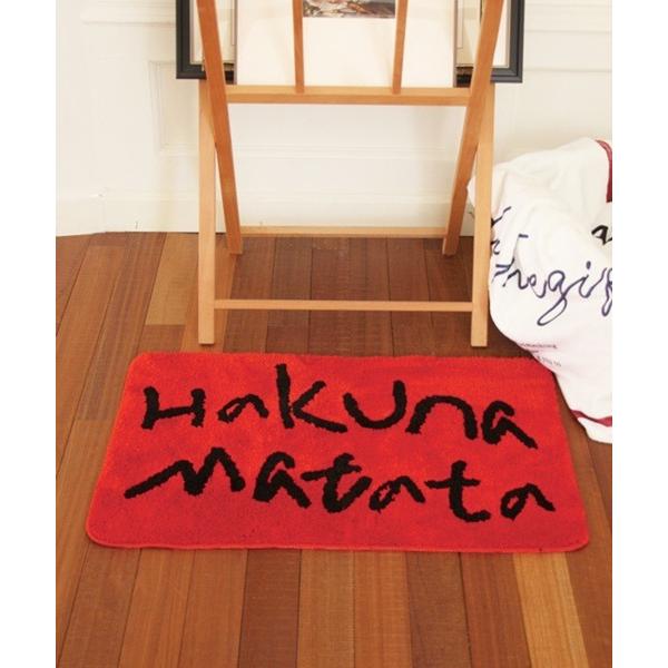 『タイムセール実施中』ZOZO問い合わせ番号:97096357ショップ:VIBGYOR，ヴィブジョーブランド:Ein，アイン商品名:Ein/Hakuna Matata デザイン ロゴ ラグ マットカテゴリ:インテリア>ラグ/マットブラ...