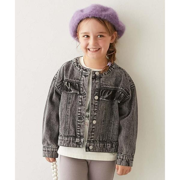 『タイムセール実施中』ZOZO問い合わせ番号:97127345ショップ:devirock，デビロックブランド:devirock，デビロック商品名:【セットアップ可能】バックフリル ノーカラー デニムジャケットカテゴリ:ジャケット/アウター&...