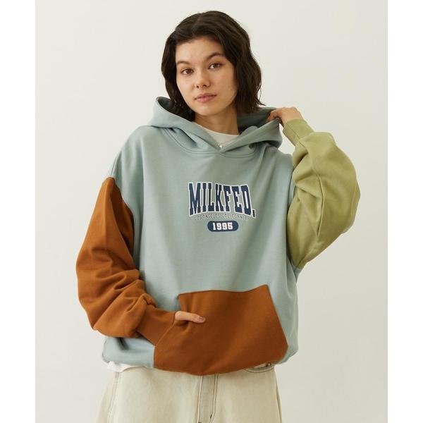 『セール実施中』ZOZO問い合わせ番号:97221215ショップ:MILKFED.，ミルクフェドブランド:MILKFED.，ミルクフェド商品名:COLOR BLOCK SWEAT HOODIEカテゴリ:トップス>パーカーブランド品番:...