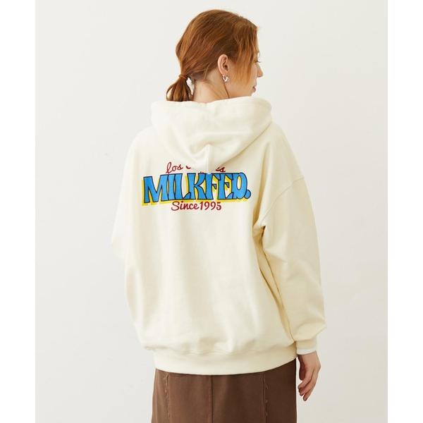 『セール実施中』ZOZO問い合わせ番号:97221218ショップ:MILKFED.，ミルクフェドブランド:MILKFED.，ミルクフェド商品名:DOODLE LOGO SWEAT HOODIEカテゴリ:トップス>パーカーブランド品番:...