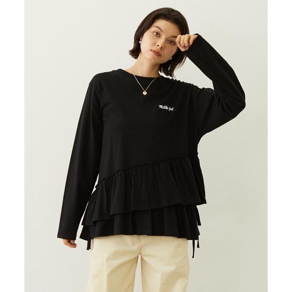 『セール実施中』ZOZO問い合わせ番号:97221222ショップ:MILKFED.，ミルクフェドブランド:MILKFED.，ミルクフェド商品名:ASYMMETRIC FRILL TOPカテゴリ:トップス>Tシャツ/カットソーブランド品...
