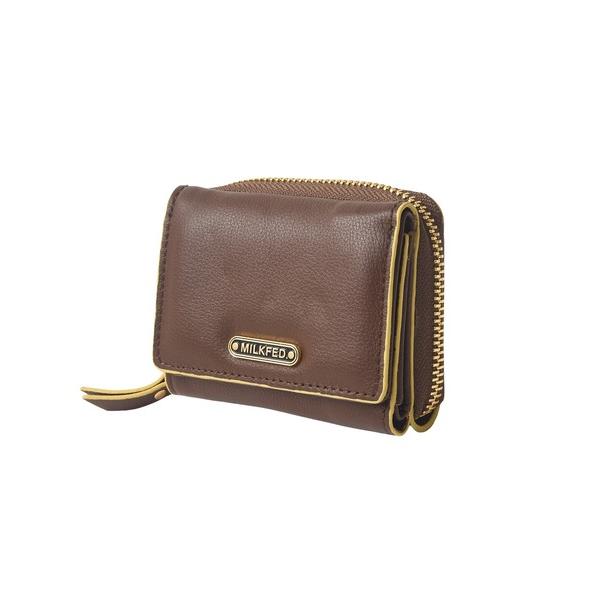 『タイムセール実施中』ZOZO問い合わせ番号:97221263ショップ:MILKFED.，ミルクフェドブランド:MILKFED.，ミルクフェド商品名:LOGO TRIFOLD LEATHER WALLETカテゴリ:財布/小物>財布ブラ...