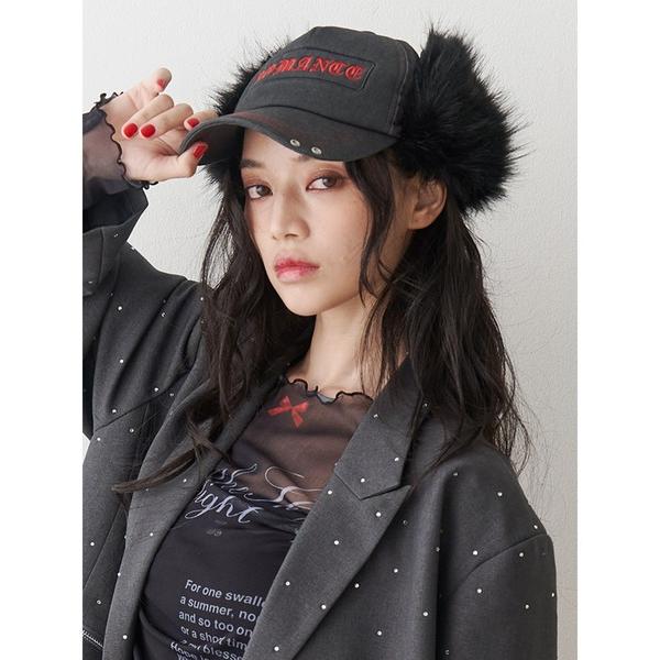 『タイムセール実施中』ZOZO問い合わせ番号:97221320ショップ:jouetie，ジュエティブランド:jouetie，ジュエティ商品名:フラップファーハトメキャップカテゴリ:帽子>キャップブランド品番:082551000701素...