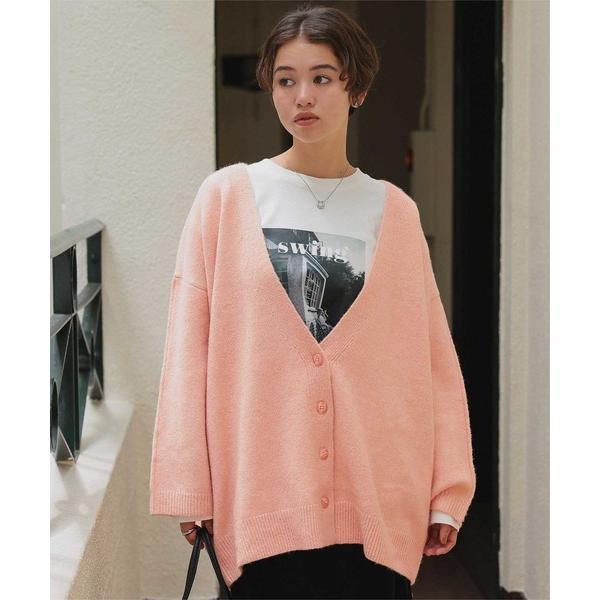 『タイムセール実施中』ZOZO問い合わせ番号:97221574ショップ:titivate，ティティベイトブランド:titivate，ティティベイト商品名:深Vネックルーズニットカーディガンカテゴリ:トップス>カーディガン/ボレロブラン...