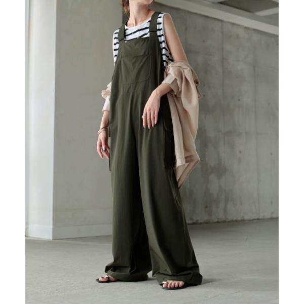 ZOZO問い合わせ番号:97221907ショップ:HUG.U，ハグユーブランド:HUG.U，ハグユー商品名:ナイロンワイドサロペットカテゴリ:オールインワン・サロペット>サロペット/オーバーオールブランド品番:f207素材:ナイロン8...