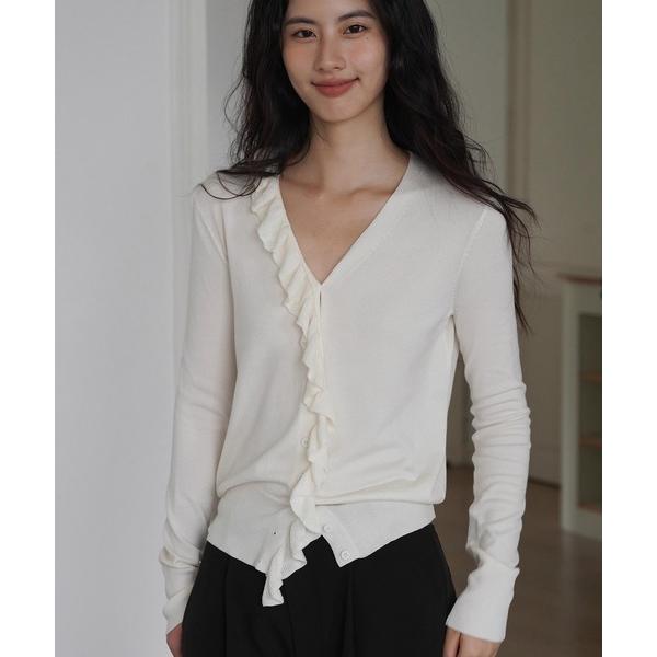 『タイムセール実施中』ZOZO問い合わせ番号:97222126ショップ:chuclla，チュクラブランド:EIGHTHMONTH，エイスマンス，Fano Studios，ファノ ストゥディオズ商品名:フリルラインカーディガン EM25a03...