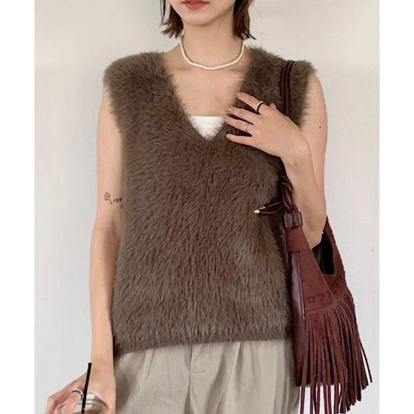 『セール実施中』ZOZO問い合わせ番号:97222195ショップ:Teem Store，チームストアブランド:Teem Store，チームストア商品名:Vネックシャギーファーベストカテゴリ:トップス>ベストブランド品番:TMS3422...