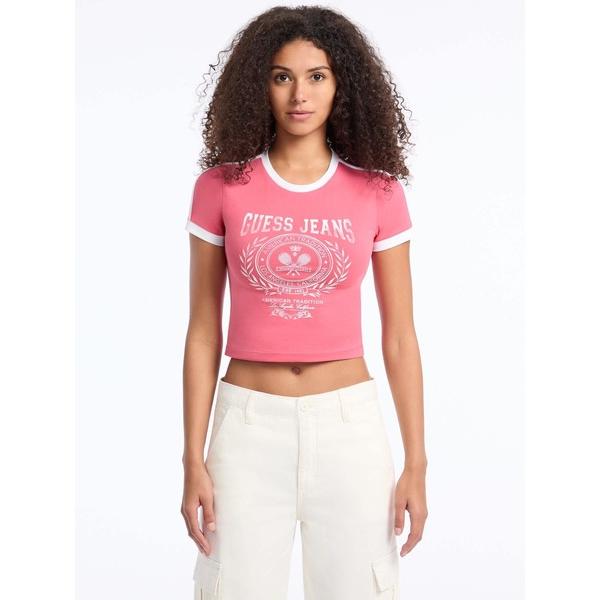 『セール実施中』ZOZO問い合わせ番号:97222653ショップ:GUESS，ゲスブランド:GUESS JEANS，ゲスジーンズ，Guess，ゲス商品名:GUESS JEANS Ss Cn Baby Racket Tee 半袖Tシャツカテゴ...