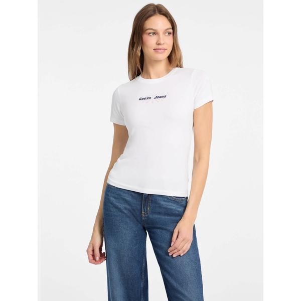 『セール実施中』ZOZO問い合わせ番号:97222654ショップ:GUESS，ゲスブランド:GUESS JEANS，ゲスジーンズ，Guess，ゲス商品名:GUESS JEANS Ss Cn Slim Rounded Logo Tee 半袖T...