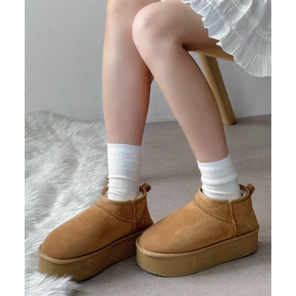 『セール実施中』ZOZO問い合わせ番号:97222708ショップ:WEGO，ウィゴーブランド:WEGO，ウィゴー商品名:WEGO/【25年秋冬新作】厚底ムートンタッチブーツカテゴリ:シューズ>ブーツブランド品番:WE25AW08-SG...