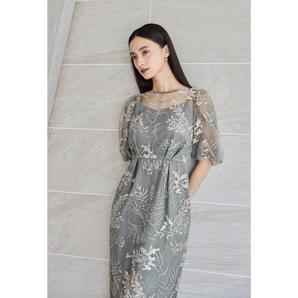 ZOZO問い合わせ番号:97222846ショップ:bflat，ビーフラットブランド:niana，ニアナ商品名:フラワー刺繍レースペンシルドレス 結婚式 成人式 二次会 同窓会 パーティードレス オケージョンドレス お呼ばれワンピースカテゴリ...