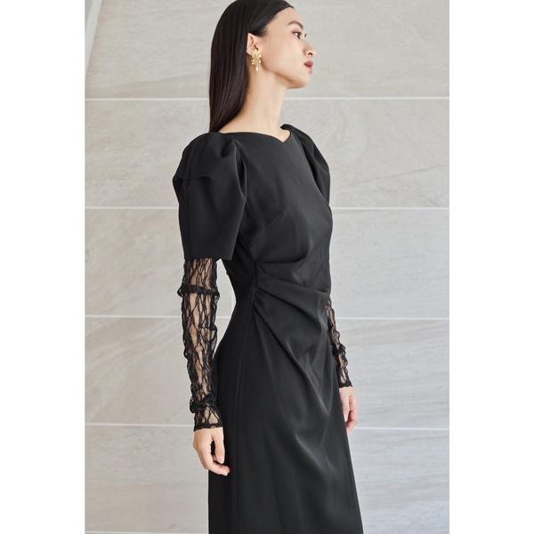 ZOZO問い合わせ番号:97222923ショップ:bflat，ビーフラットブランド:niana，ニアナ，ANDRESD，アンドレスド商品名:レースアームカバードレープドレス 2点セット パーティードレス オケージョンドレス 結婚式 二次会 ...