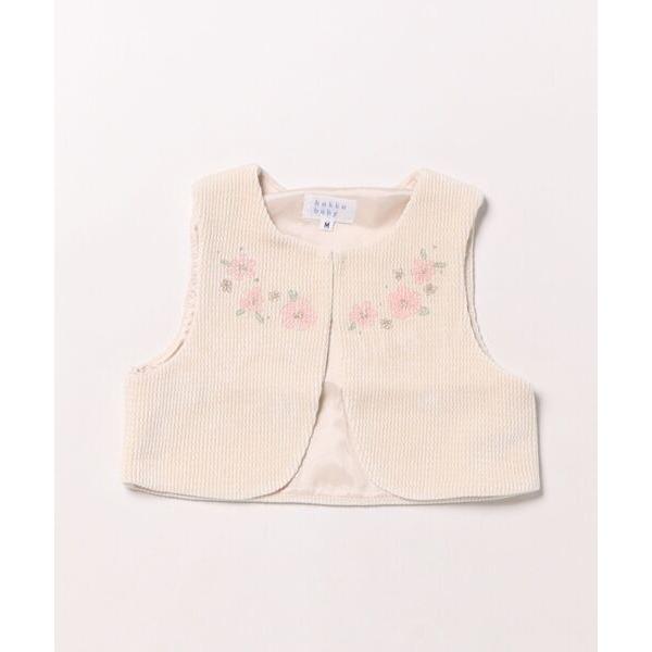 ZOZO問い合わせ番号:97253307ショップ:HAKKA，ハッカブランド:hakka baby，ハッカベビー商品名:[ベビー]ニットコーデュロイフラワー刺繍ベストカテゴリ:トップス>ベストブランド品番:30940853素材:表地:...