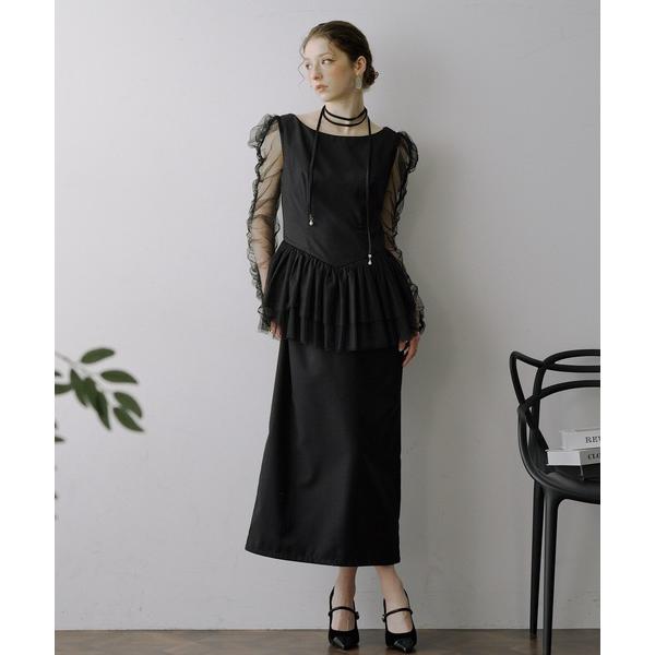 ZOZO問い合わせ番号:97254465ショップ:19 roots studio，ナインティーン ルーツ スタジオブランド:VIOLETTA，ヴィオレッタ商品名:チョーカー付きチュールスリーブドレスカテゴリ:ワンピース/ドレス>ドレス...