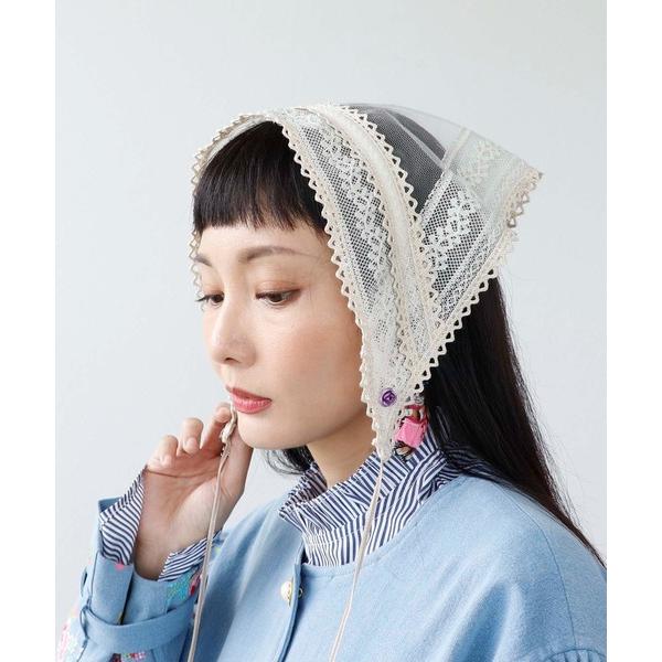 『セール実施中』ZOZO問い合わせ番号:97254777ショップ:Three Four Time，スリーフォータイムブランド:Three Four Time，スリーフォータイム商品名:【ばら色の帽子】レース三角巾カチューシャカテゴリ:ヘアア...