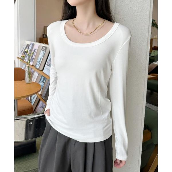 『タイムセール実施中』ZOZO問い合わせ番号:97255608ショップ:Ada.，エイダブランド:Eclat one，エクラワン，Ada.，エイダ商品名:【Eclat one】ベーシック ディープネック ロングTシャツカテゴリ:トップス&g...