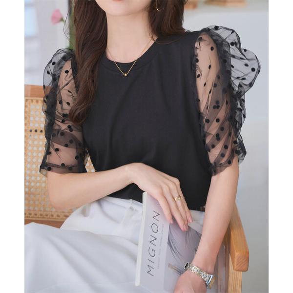 『タイムセール実施中』ZOZO問い合わせ番号:97256534ショップ:kobelettuce，コウベレタスブランド:KOBE LETTUCE，コウベレタス商品名:袖チュールドッキングTシャツカテゴリ:トップス>Tシャツ/カットソーブ...