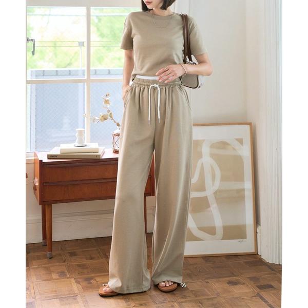 『タイムセール実施中』ZOZO問い合わせ番号:97256542ショップ:kobelettuce，コウベレタスブランド:KOBE LETTUCE，コウベレタス商品名:クロップドTシャツ×ダブルウエストパンツセットアップカテゴリ:パンツ>...