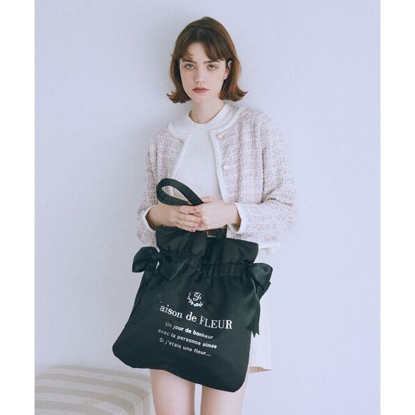 『タイムセール実施中』ZOZO問い合わせ番号:97287645ショップ:Maison de FLEUR，メゾン ド フルールブランド:Maison de FLEUR，メゾンドフルール商品名:ダブルリボンギャザートートバッグカテゴリ:バッグ&...