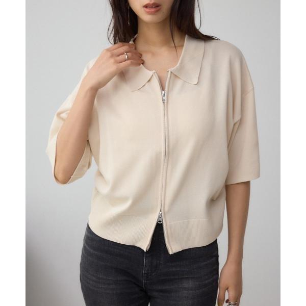 『セール実施中』ZOZO問い合わせ番号:97288629ショップ:AZUL BY MOUSSY，アズールバイマウジーブランド:AZUL BY MOUSSY，アズールバイマウジー商品名:Wジップポロカラーニットカーディガンカテゴリ:トップス&...