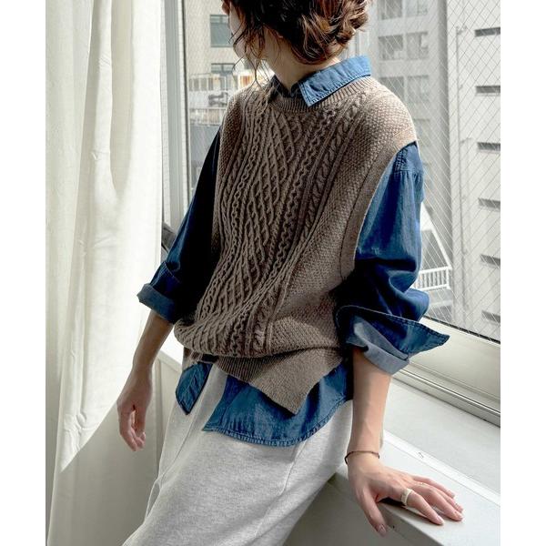 『タイムセール実施中』ZOZO問い合わせ番号:97288827ショップ:Lbc with Life，エルビーシー ウィズライフブランド:LBC，エルビーシー商品名:ウール混ケーブル2WAYニットベストカテゴリ:トップス>ベストブランド...