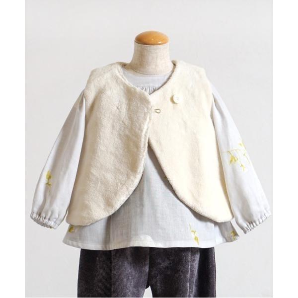 ZOZO問い合わせ番号:97289724ショップ:10mois，ディモワブランド:NAOMI ITO，ナオミイトウ商品名:【NAOMI ITO(ナオミイトウ)】 オーガニックコットンリバーシブルファーベスト キナリ 新生児-90cm頃までカ...