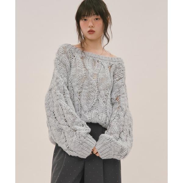 『セール実施中』ZOZO問い合わせ番号:97290053ショップ:mideal，マイディールブランド:loin nuit，ロワンニュイ商品名:loose volume 2way knit / ルーズボリュームツーウェイニットカテゴリ:トップ...